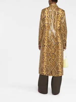 STAND STUDIO Zoie Snakeskin-effect Coat