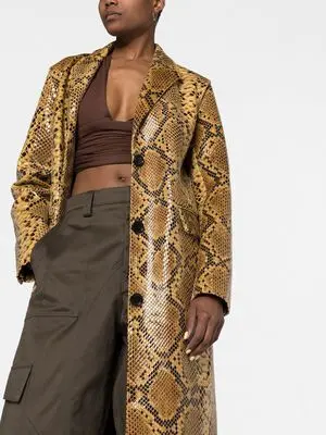 STAND STUDIO Zoie Snakeskin-effect Coat