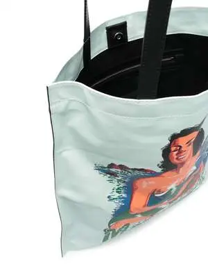 Moschino Illustration-print Tote Bag - Blue