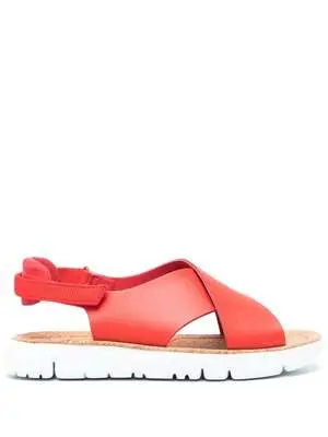 Camper Oruga Crossover-strap Sandals - Red