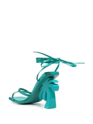 Palm Angels Palm Tree Lace-up Sandals - Blue