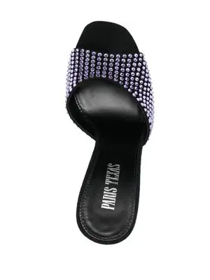 Paris Texas 105mm Crystal-embellished Sandals - Black