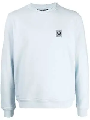 Belstaff Logo Patch Long-sleeved Sweatshirt - Blue