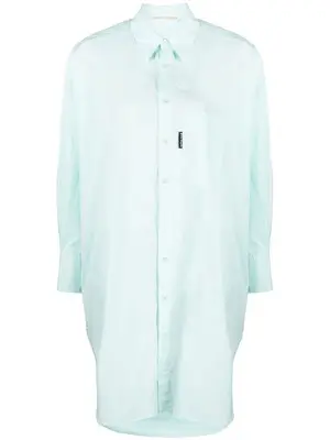 Palm Angels Oversized Shirt Dress - Blue