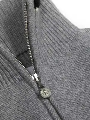 BARRIE Cashmere Zip-up Collar - Grey
