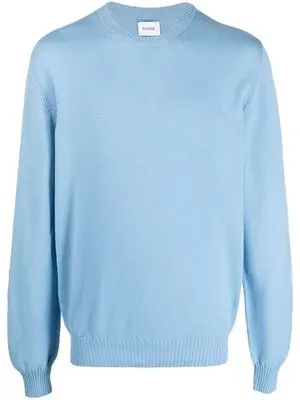 BARRIE B Label Cashmere Jumper - Blue