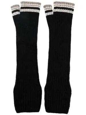 BARRIE Cashmere Fingerless Gloves - Black