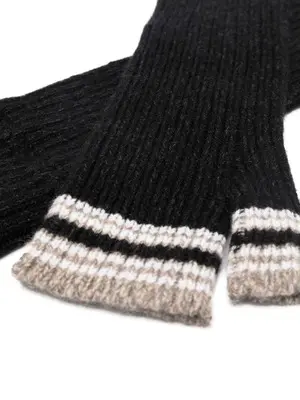 BARRIE Cashmere Fingerless Gloves - Black