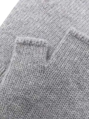 BARRIE Fingerless Knit Gloves - Grey