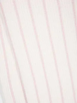 BARRIE Stripe-print Logo-crest Scarf - Neutrals