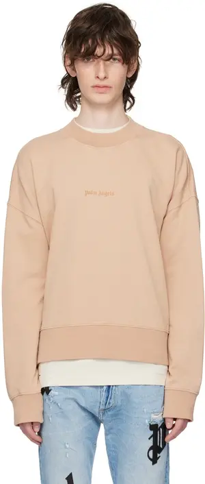 Palm Angels Palm Angels Beige Garment-Dyed Sweatshirt Beige