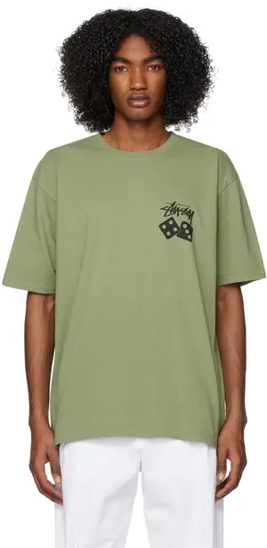 StÜssy Stüssy Green Dice T-Shirt Arti Artichoke