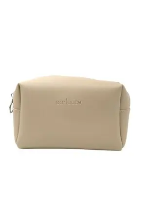 CARLUCCE Vegan Leather Cosmetic Bag