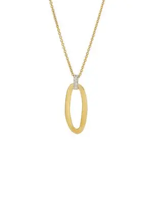 Marco Bicego Jaipur Two-tone 18k Gold & 0.4 Tcw Diamond Link Pendant Necklace - Yellow Gold