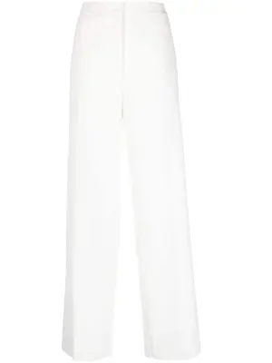 BLANCA VITA Overlapping-panel Palazzo Trousers - White