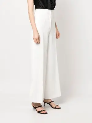BLANCA VITA Overlapping-panel Palazzo Trousers - White