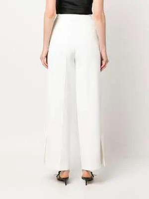 BLANCA VITA Overlapping-panel Palazzo Trousers - White