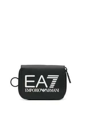 Emporio Armani Logo Print Wallet - Black