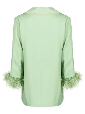 Sleeper Party Feather-embellished Pajama Set