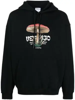 COUNTY OF MILAN Marcelo Burlon Logo-print Hoodie - Black