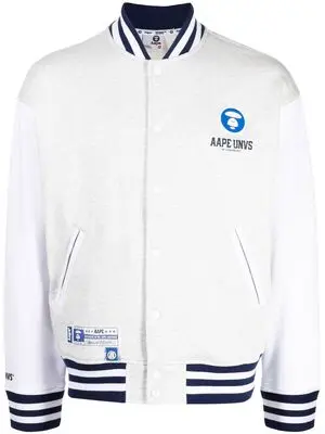 AAPE BY *A BATHING APE® Logo-print Bomber Jacket - White