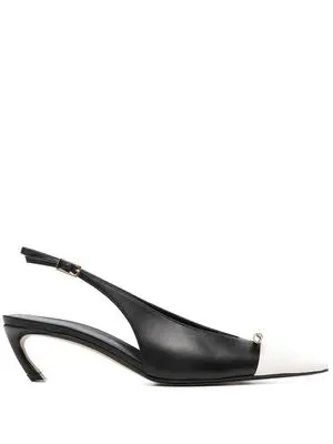 LANVIN Rita 50mm Leather Slingback Pumps