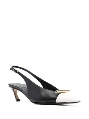 LANVIN Rita 50mm Leather Slingback Pumps