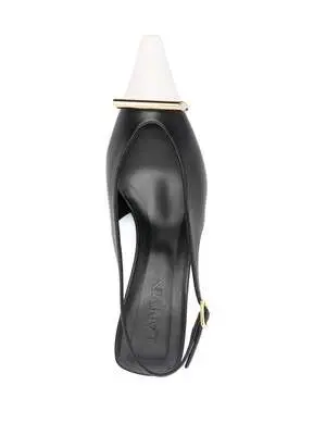 LANVIN Rita 50mm Leather Slingback Pumps