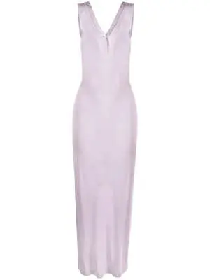 TOM FORD V-neck Knitted Dress - Purple