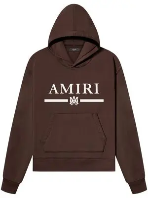Amiri Logo-print Hoodie - Brown