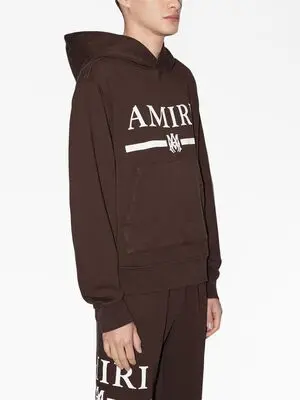 Amiri Logo-print Hoodie - Brown