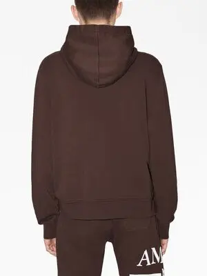 Amiri Logo-print Hoodie - Brown