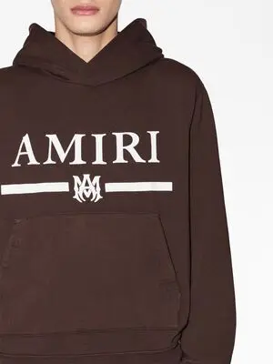 Amiri Logo-print Hoodie - Brown