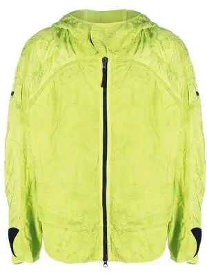Stone Island Crinkle-finish Hooded Jacket - Green