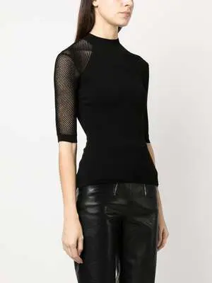 Stella McCartney Mesh Panelled Knitted Top