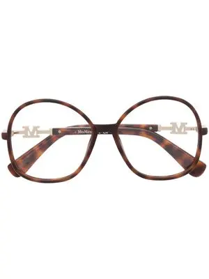 Max Mara Tortoiseshell Oversized Glasses - Brown