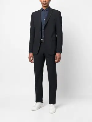 TRAIANO MILANO Ribbed Longsleeved Shirt - Blue