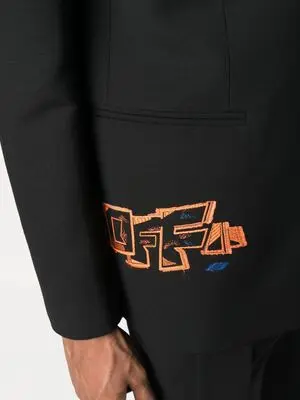 Off-White Graf Coupe Strap Single-breasted Blazer