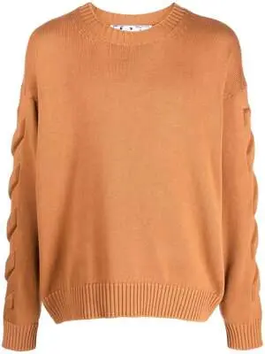 Off-White 3d Diag Crewneck Jumper - Orange