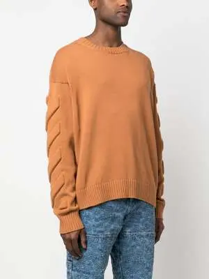 Off-White 3d Diag Crewneck Jumper - Orange