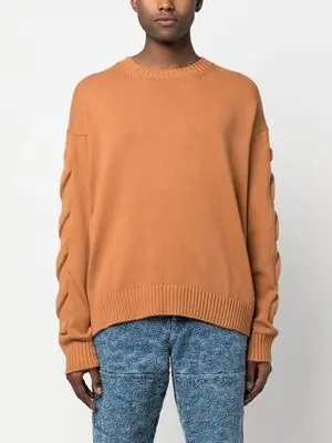 Off-White 3d Diag Crewneck Jumper - Orange