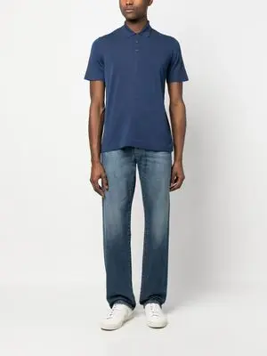 DRUMOHR Frosted Polo Shirt - Blue