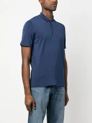 DRUMOHR Frosted Polo Shirt - Blue