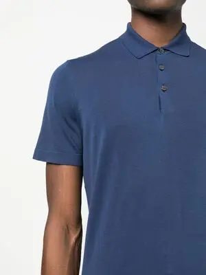 DRUMOHR Frosted Polo Shirt - Blue