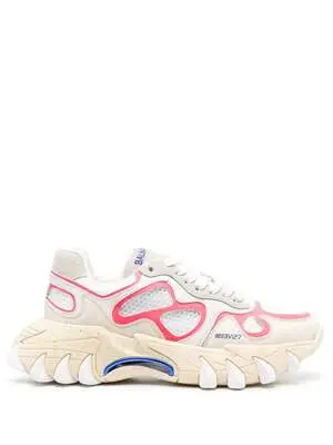 Balmain B-east Panelled Lace-up Sneakers - White