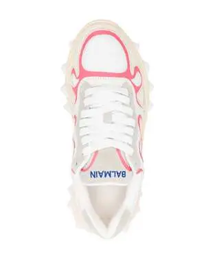Balmain B-east Panelled Lace-up Sneakers - White