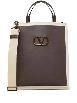 Valentino Garavani Logo-plaque Tote - Brown