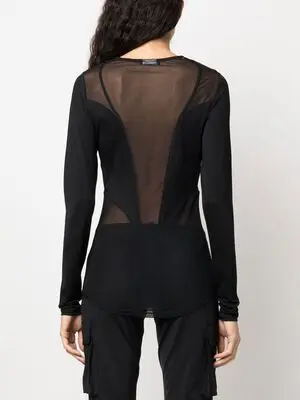 Balmain Panelled Semi-sheer Top