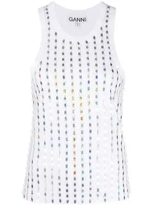 GANNI Embellished Tank Top