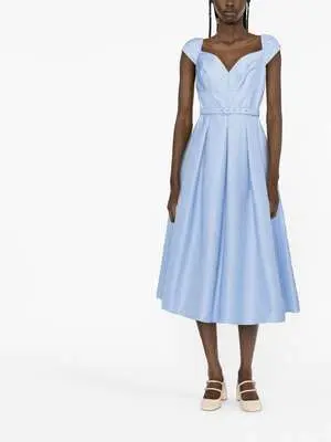 SELF-PORTRAIT Pleated Midi Dress